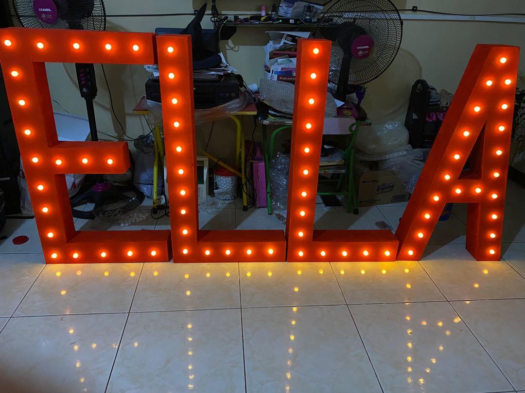 LED LIGHT LETTER STANDEE 3 feet, Furniture & Home Living, Home Decor ...