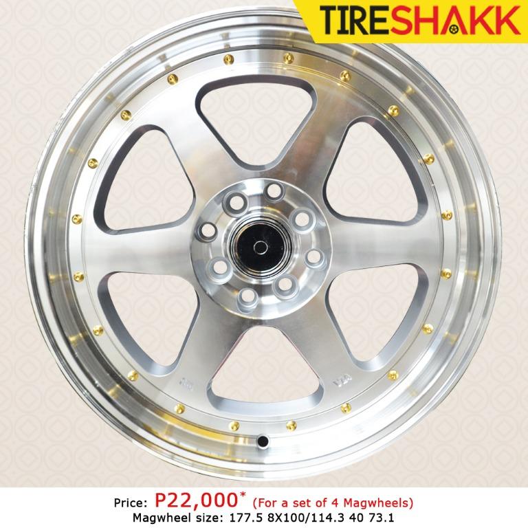 MAGS BEST FIT FOR TOYOTA VIOS - 177.5 8x100/114.3 40 73.1, Car Parts ...