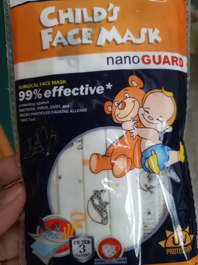 Nano guard anytime kids mask, Health & Nutrition, Face Masks & Face ...