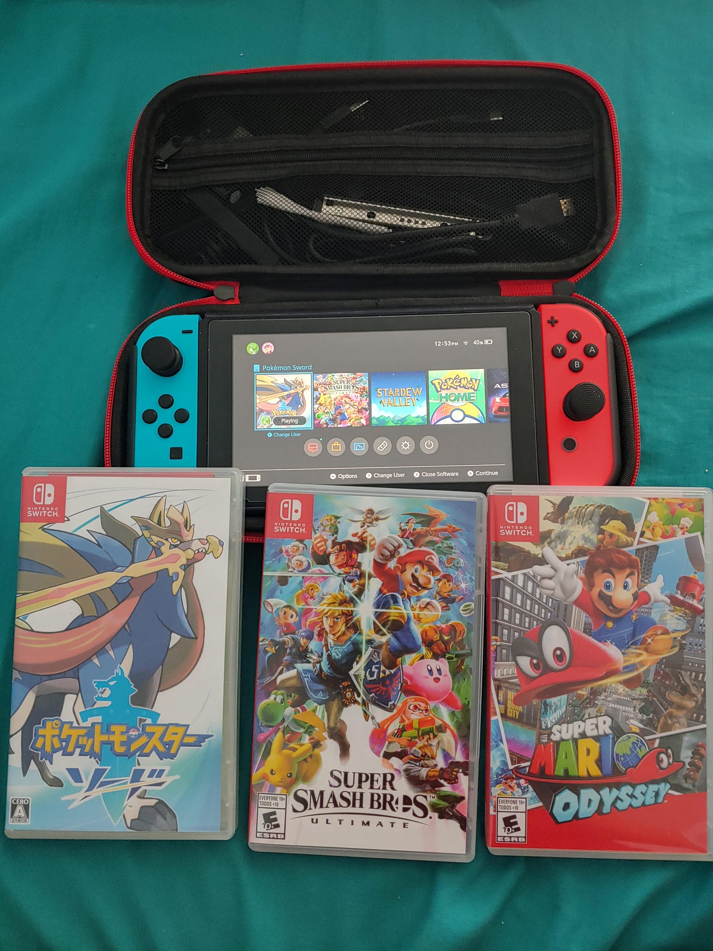 Nintendo Switch V2 Complete with Receipt, Video Gaming, Video Game ...