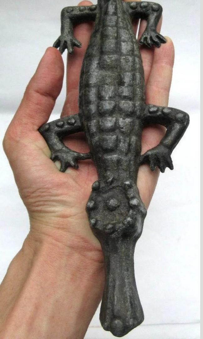 (Old Malay Kingdom) Solid Tin BIG Crocodile Token/Money 18th Century ...