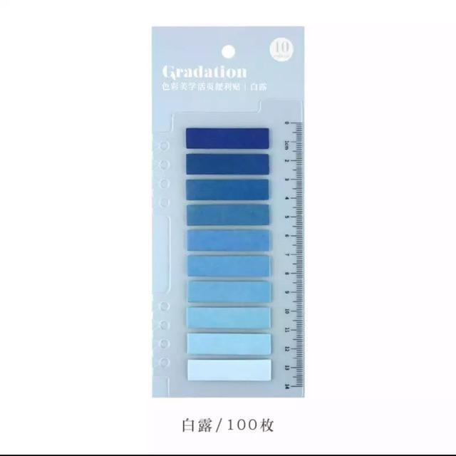 100 sheets/pack Aesthetic Ruler Sticky Notes for Binder, Hobbies & Toys ...