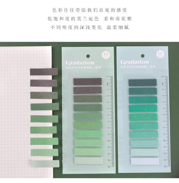 100 sheets/pack Aesthetic Ruler Sticky Notes for Binder, Hobbies & Toys ...
