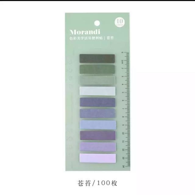 100 sheets/pack Aesthetic Ruler Sticky Notes for Binder, Hobbies & Toys ...
