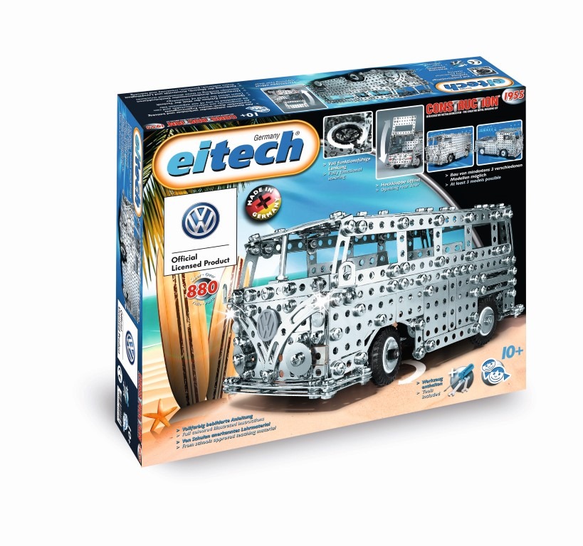 德國 Eitech 金屬組裝模型 - VW 褔士麵包車 原廠授權 車迷禮物 送小朋友 STEM (不是 LEGO), 興趣及遊戲, 玩具 ...