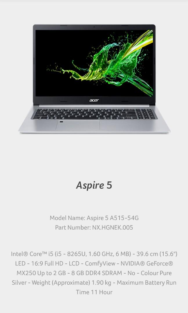 BRAND NEW ACER ASPIRE 5, 15.6 INCH LAPTOP 10TH GEN INTEL ICORE 5 WITH ...