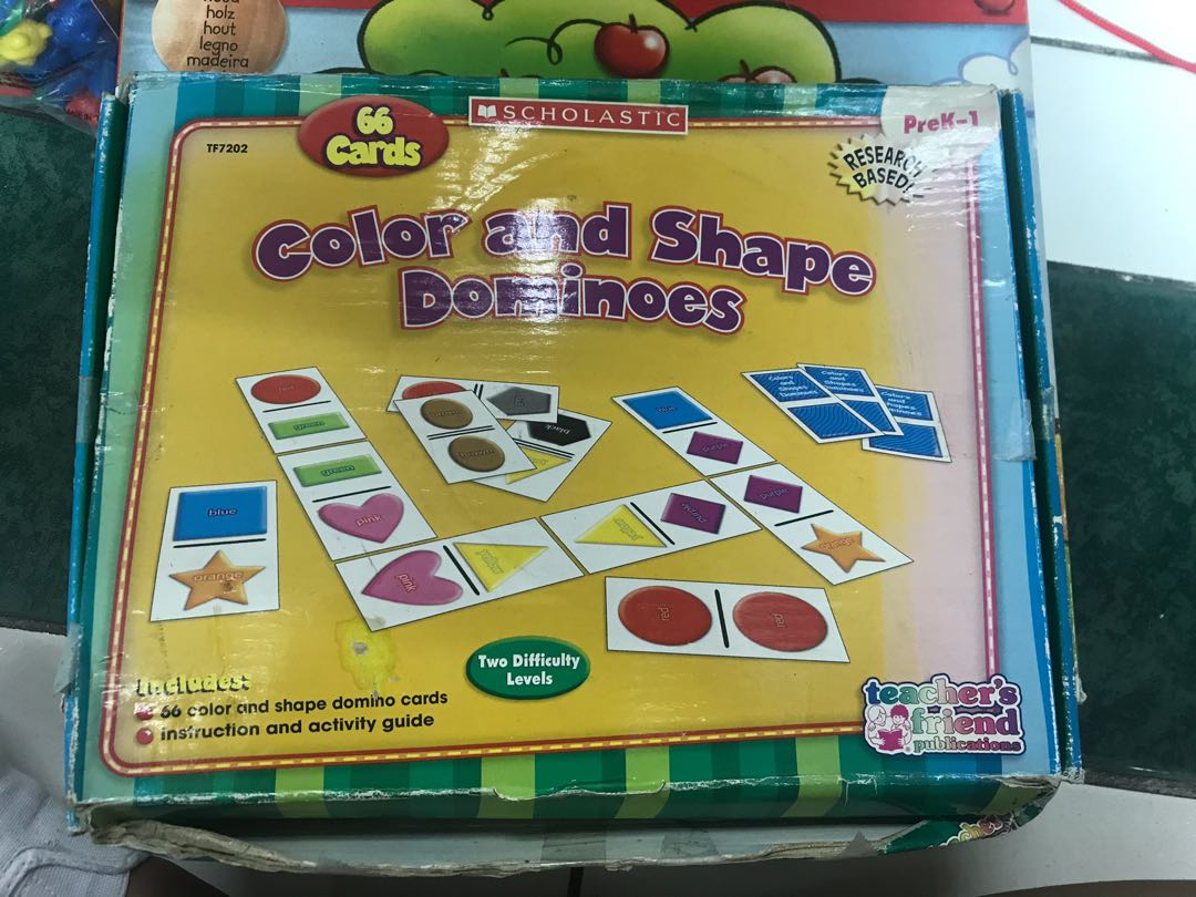 Color and shape dominoes, Hobbies & Toys, Toys & Games on Carousell