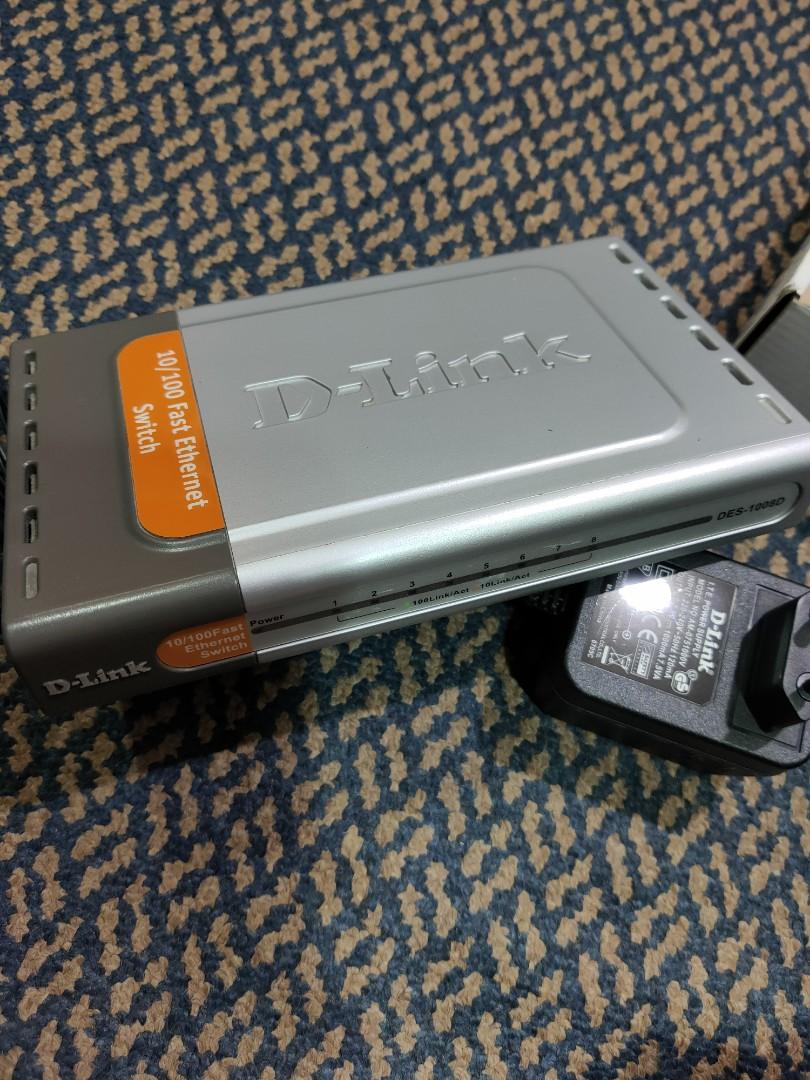 D-Link DES-1008D Fast Ethernet Switch, Computers & Tech, Parts ...