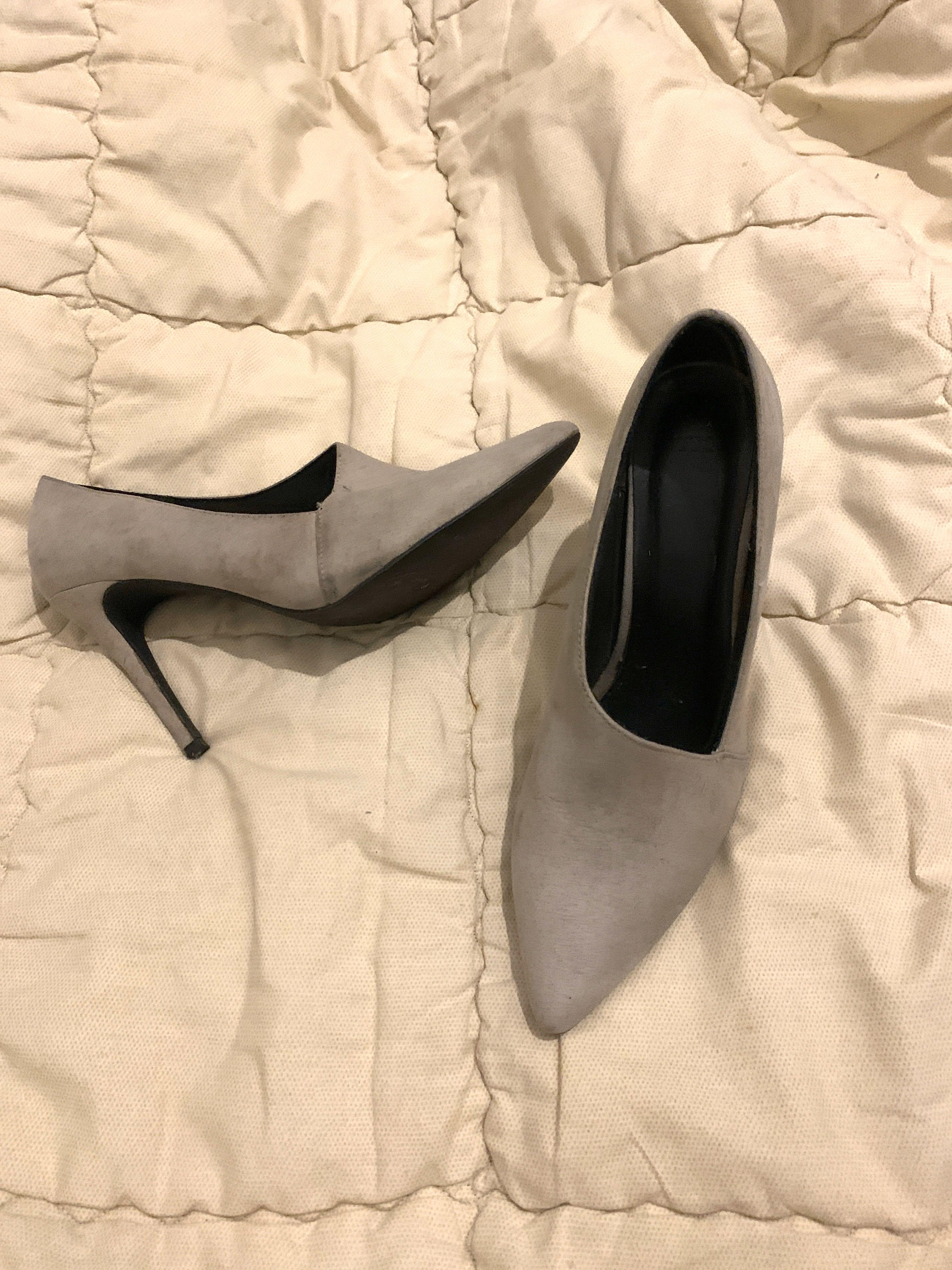 edgy high heels TX broken grey size 39, Fesyen Wanita, Sepatu di Carousell
