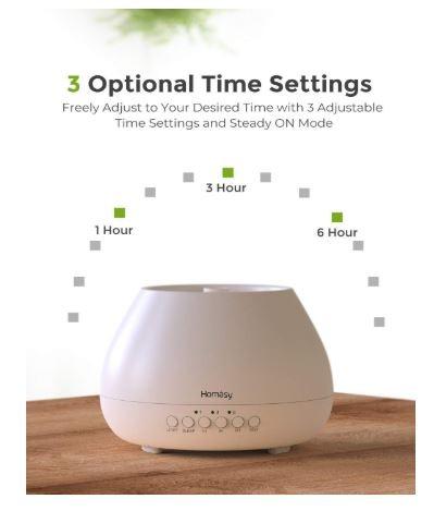 Homasy 500ml Essential Oil Diffusers for Aromatherapy, Large Capacity ...