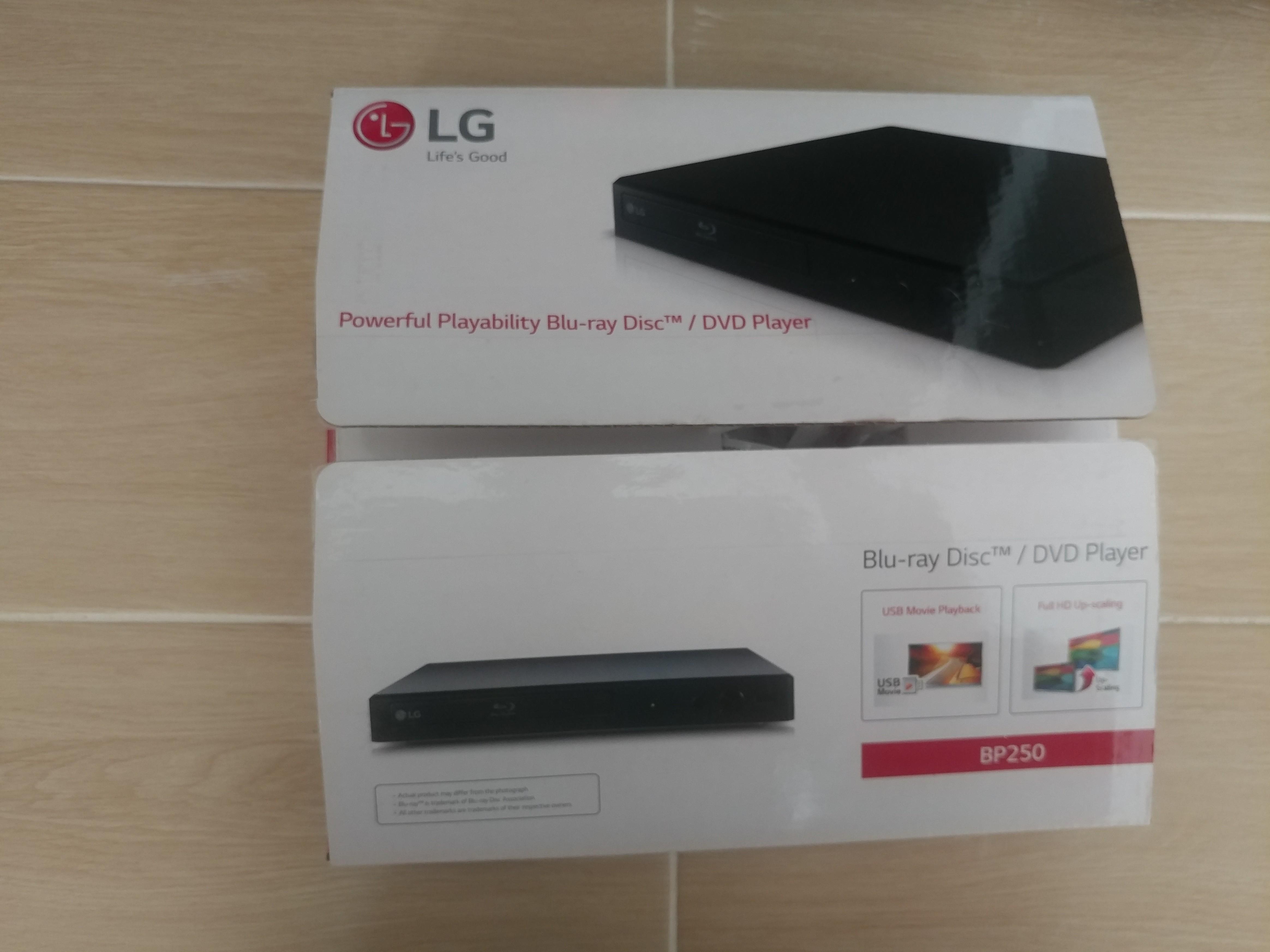 LG BP250 Blue Ray/DVD 機 player, 家庭電器, 電視 & 其他娛樂, 藍光及播放器 - Carousell