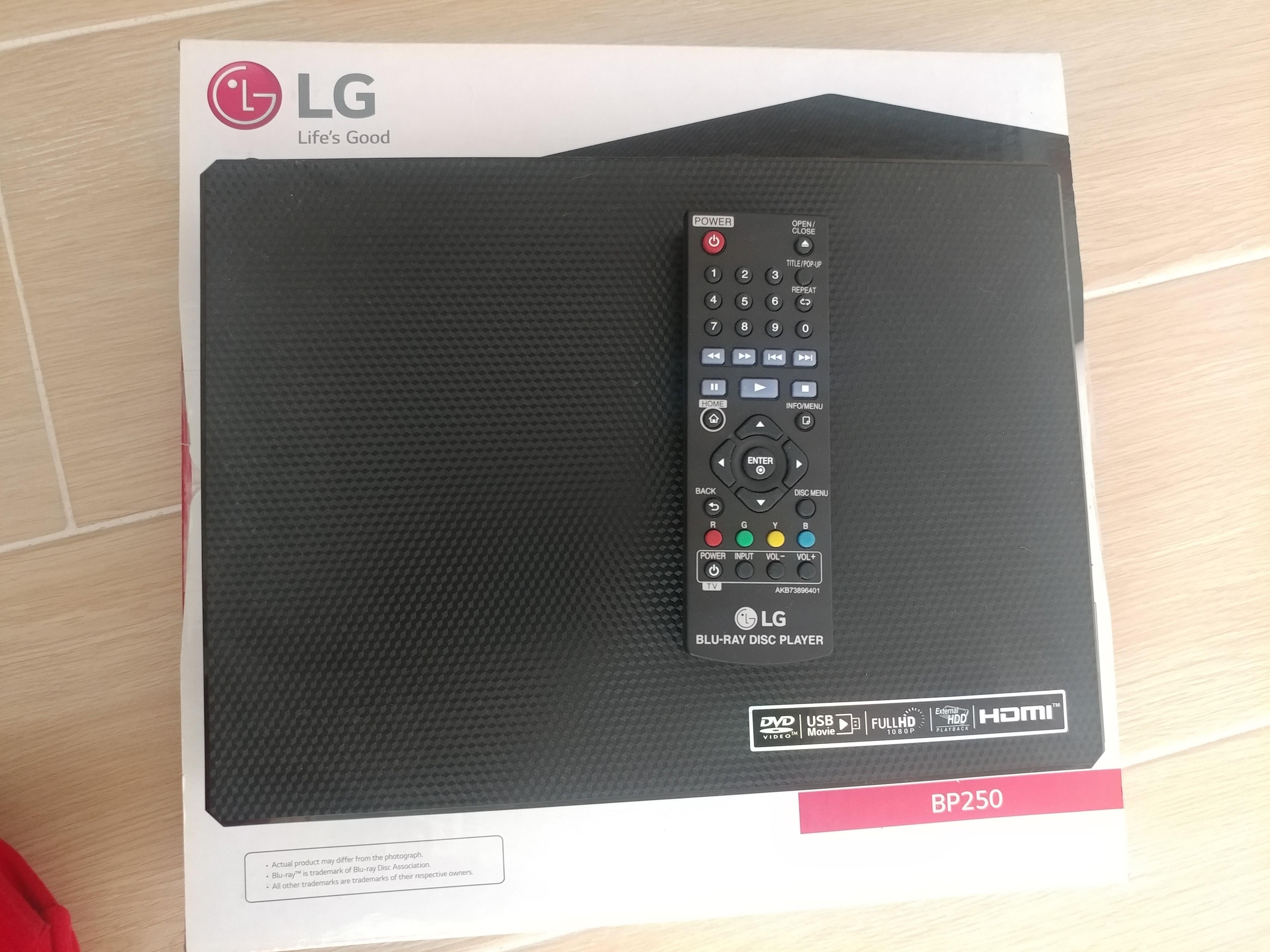 LG BP250 Blue Ray/DVD 機 player, 家庭電器, 電視 & 其他娛樂, 藍光及播放器 - Carousell