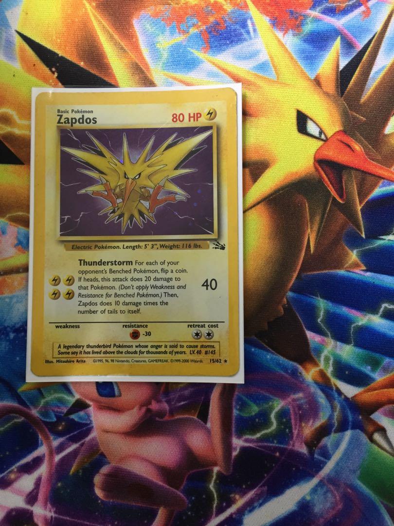 Pokemon card Zapdos Holo, Hobbies & Toys, Toys & Games on Carousell