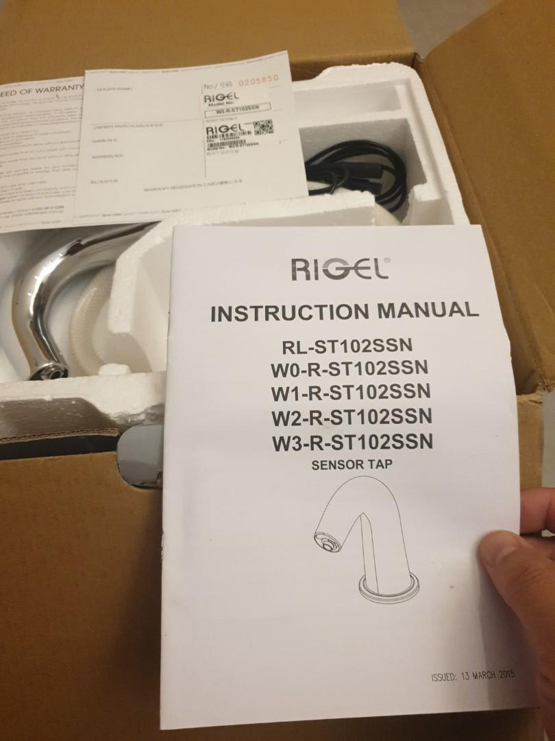 Rigel Sensor Tap W3-R-ST102SSN, Furniture & Home Living, Bathroom ...