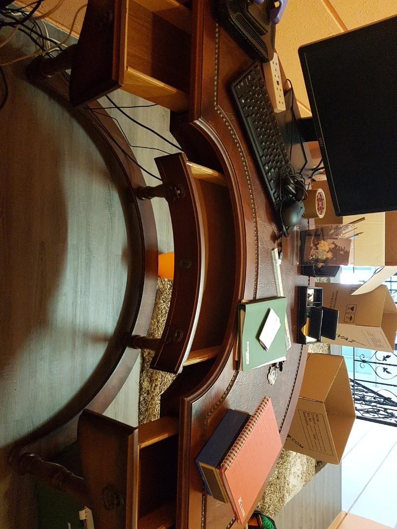 Semi Circle office table, Furniture & Home Living, Furniture, Tables ...