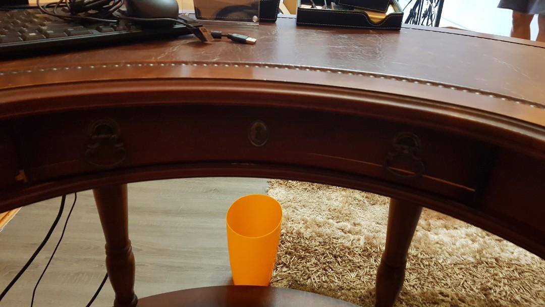 Semi Circle office table, Furniture & Home Living, Furniture, Tables ...