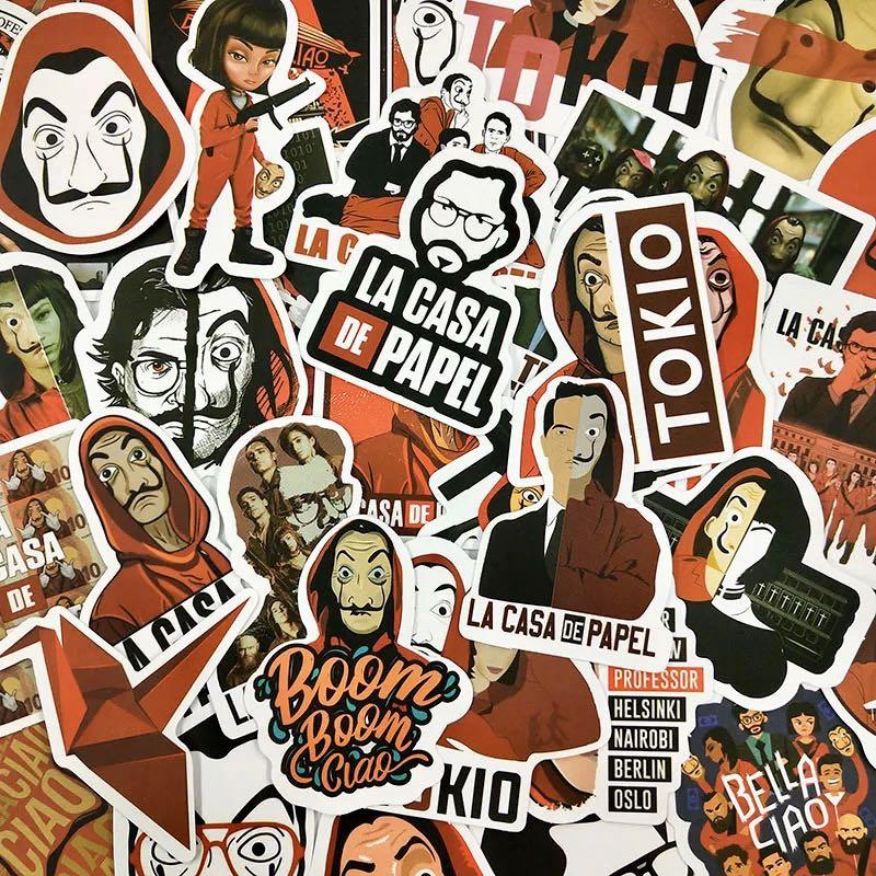 (Stickers) 50pc La Casa De Papel Money Heist Netflix Television Series ...