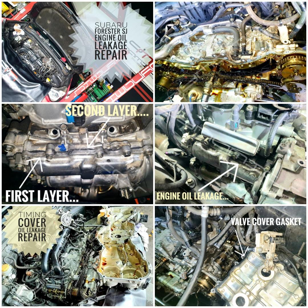 Subaru : Engine Valve Cover (1st & 2nd layer) & Timing Cover Oil ...