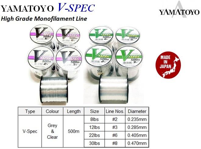 Yamatoyo Line, V-Spec Monofilament Line (500m), Sports Equipment, Exercise & Fitness, Toning ...