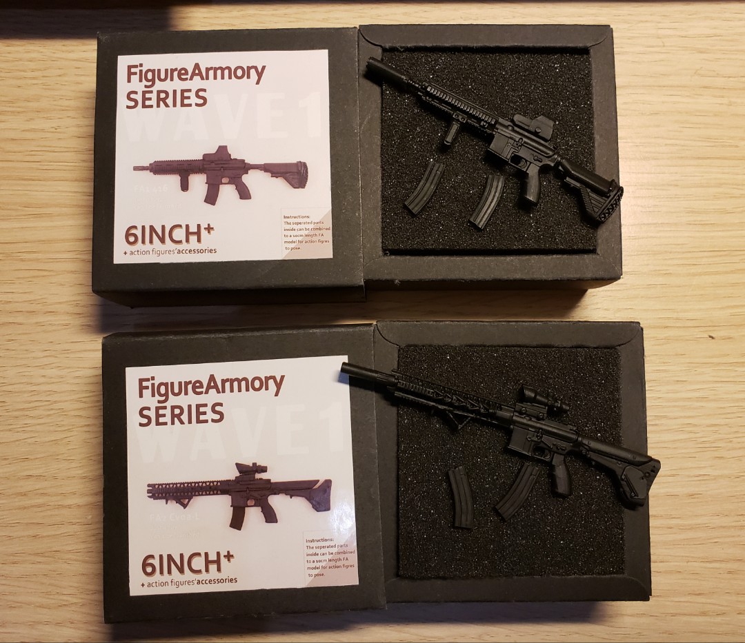 1/12 6吋 figure 槍械 (可組裝), 興趣及遊戲, 玩具 & 遊戲類 - Carousell