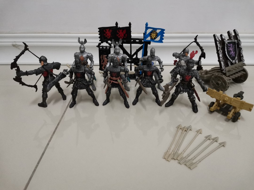 1/18 Medieval Knights battle pack action figure set of 9, Hobbies ...