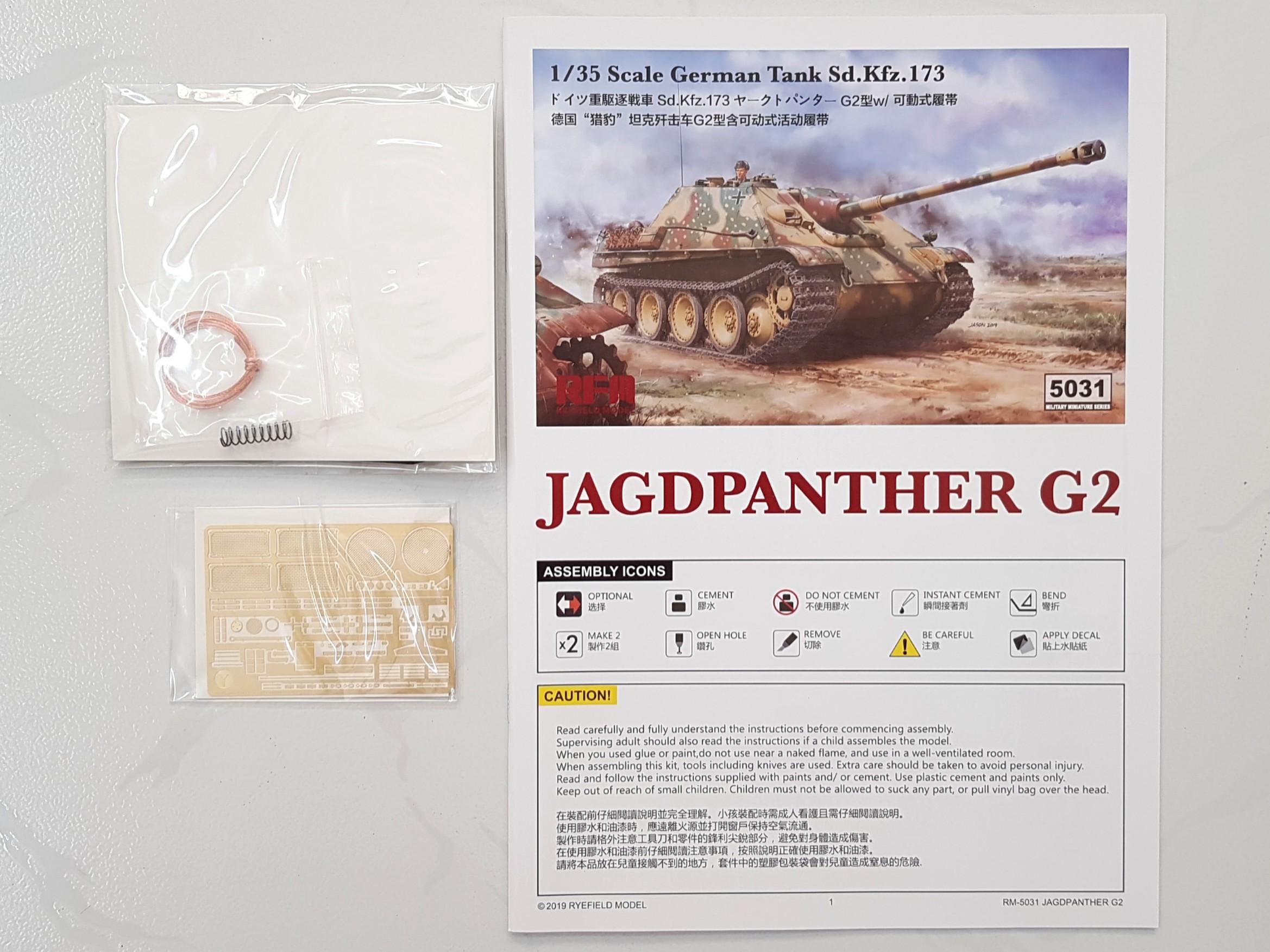 1/35 5031 Ryefield Model German Tank Sd Kfz 173 Jagdpanther G2 (2nd ...
