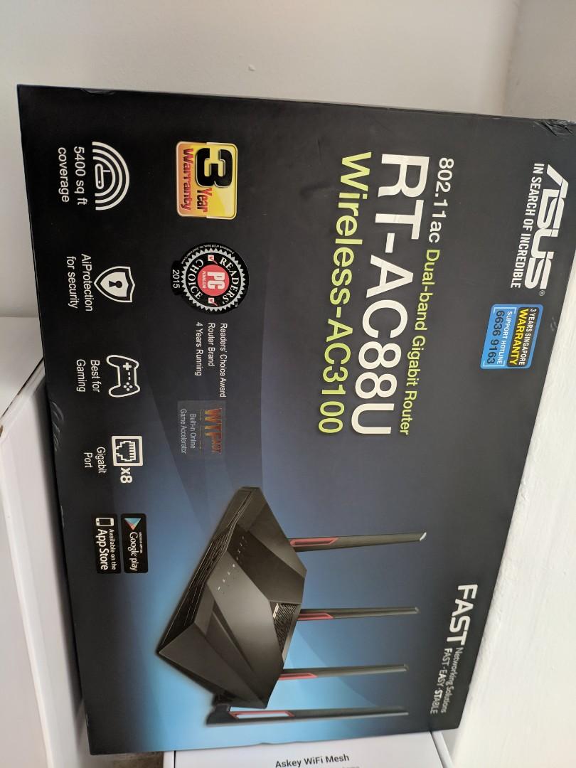 ASUS RT-AC88U AC 3100 Dual-Band Gigabit Router, Computers & Tech, Parts ...