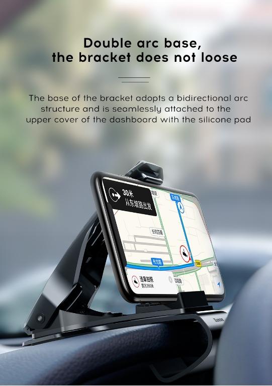 BASEUS Mouth Car Mount Clamp Mobile Phone Dashboard Holder, Mobile ...