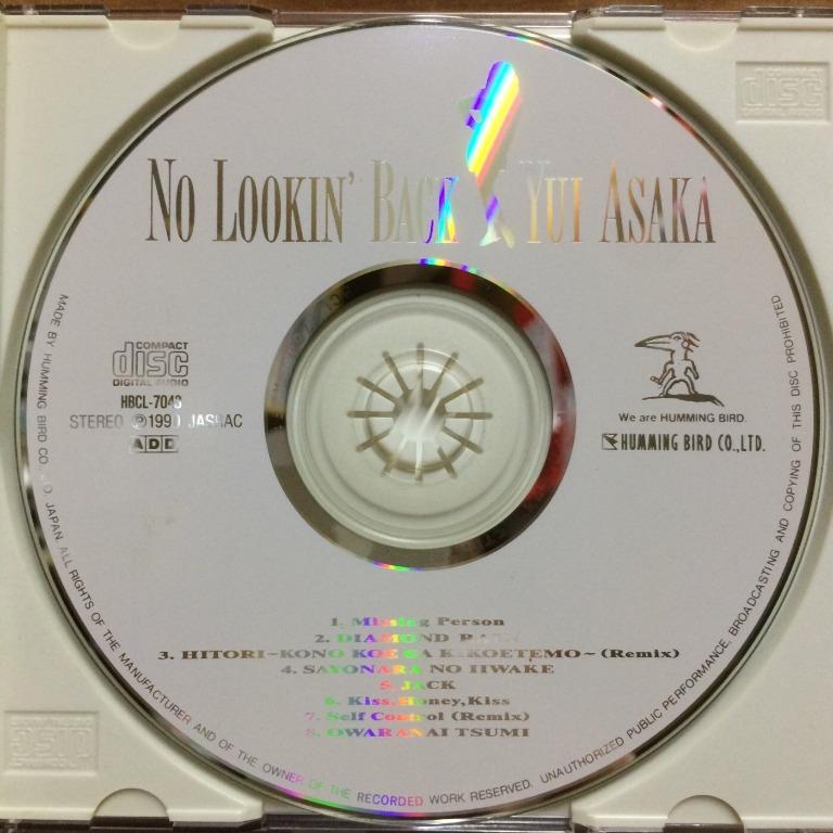 CD 浅香唯 (淺香唯) Yui Asaka No Lookin' Back ノー・ルッキン・バック (OBI) (Japan), 興趣及遊戲 ...