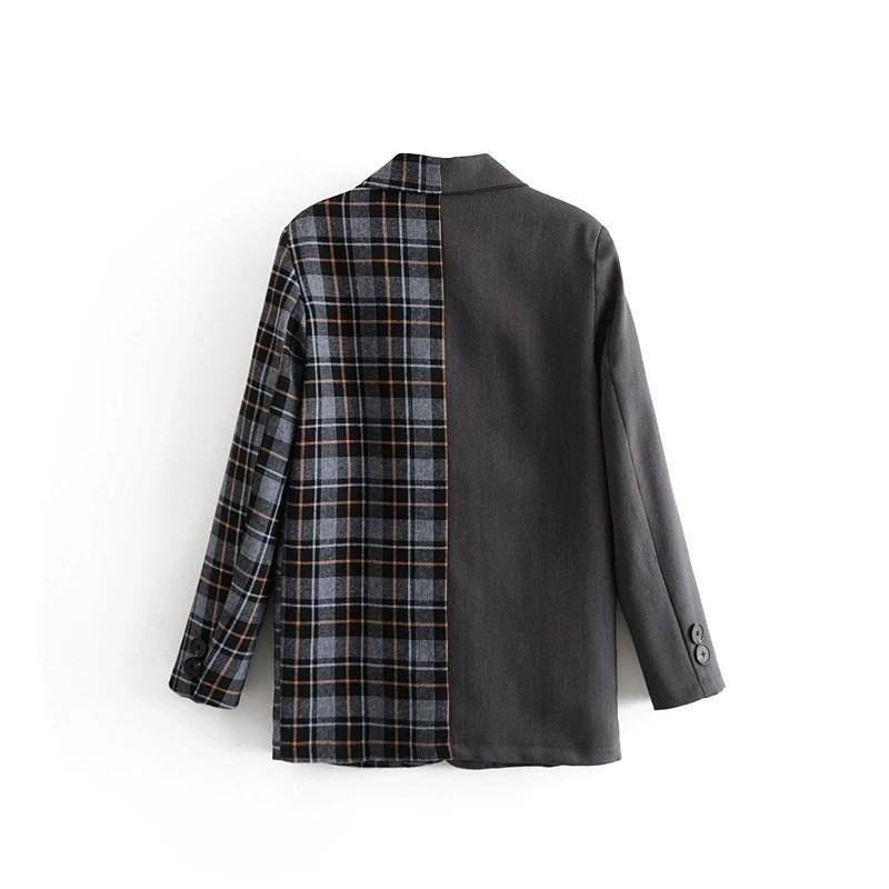 Checkers mixed design Blazer, Women's Fashion, Coats, Jackets and ...