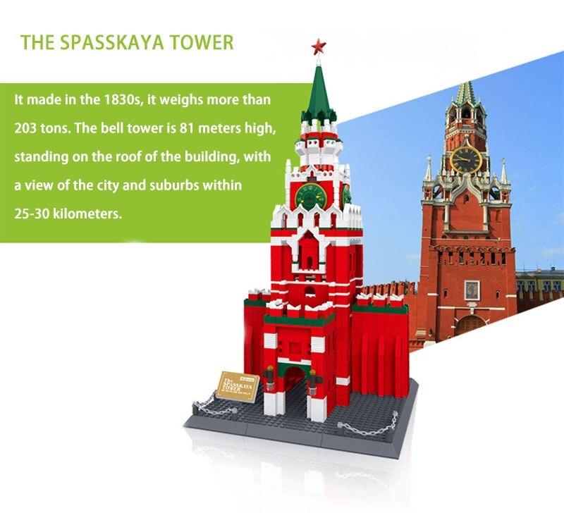 FREE DELIVERY Wange The Spasskaya Tower of Moscow Kremlin Castle ...
