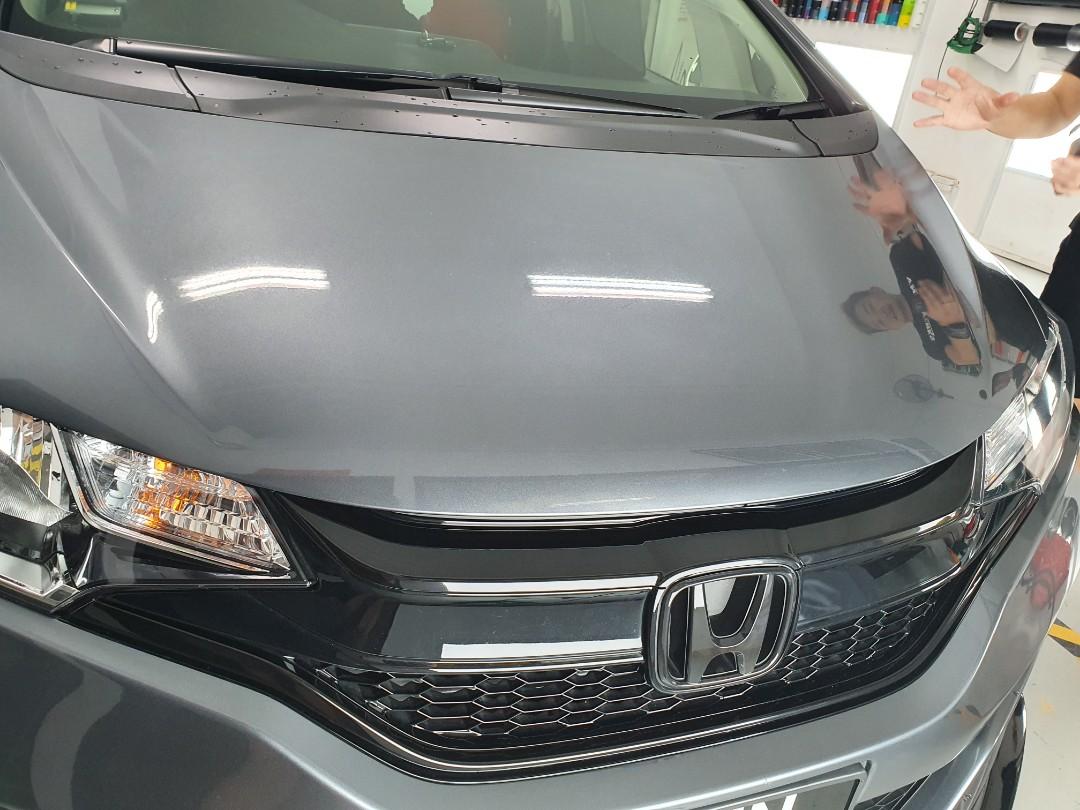 Honda Fit Front grill wrap gloss black, Car Accessories, Car Workshops ...
