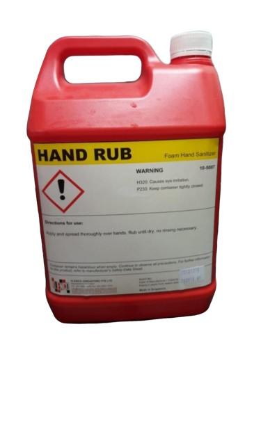 Klenco 5L Hand Rub foam sanitizer with foam pump bottle, Beauty ...