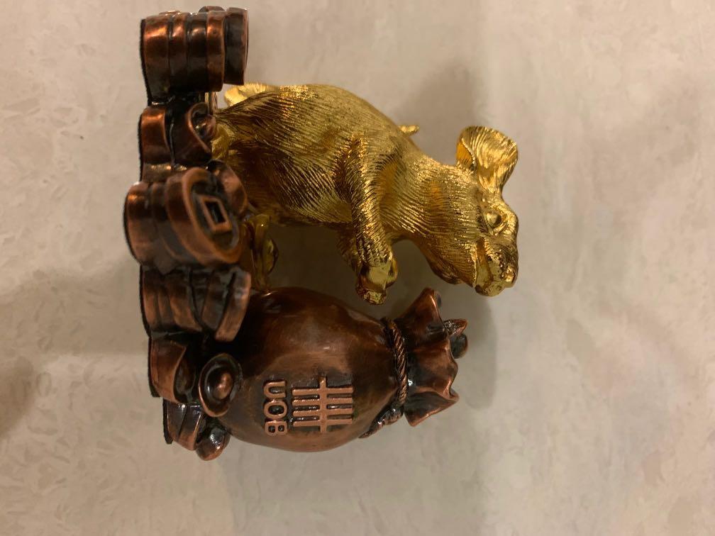 Limited edition 24k gold plated RISIS abundance treasure rat figurine ...