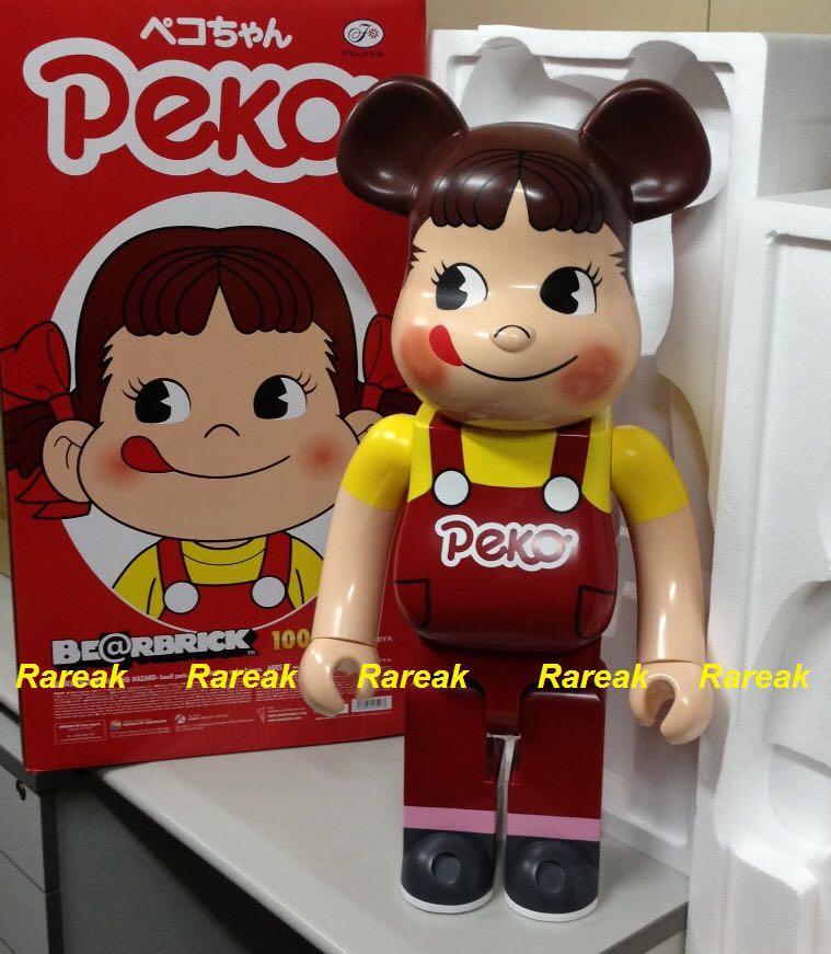 Medicom Bearbrick 2015 Fujiya Milky Peko 1000% 不二家 牛奶妹 First edition Be@rbrick, 興趣及遊戲, 玩具 & 遊戲類 ...