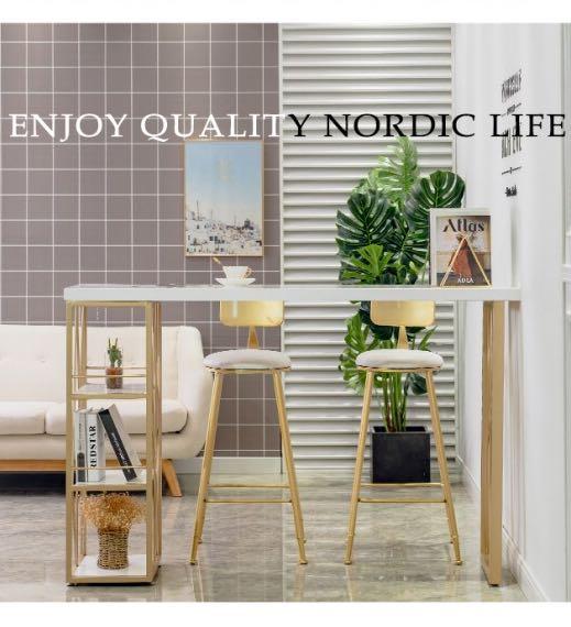Nordic Style Bar Table + Stool , Furniture & Home Living, Furniture ...
