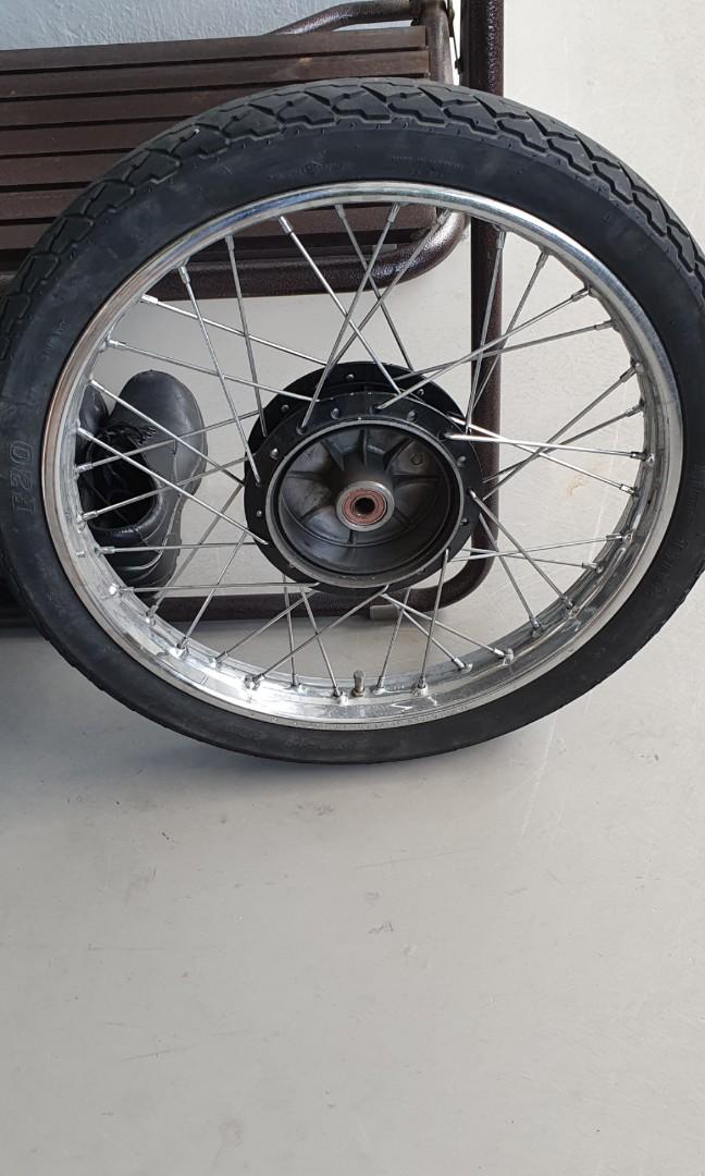 Rxz union cycle rim, Motorcycles, Motorcycle Accessories on Carousell