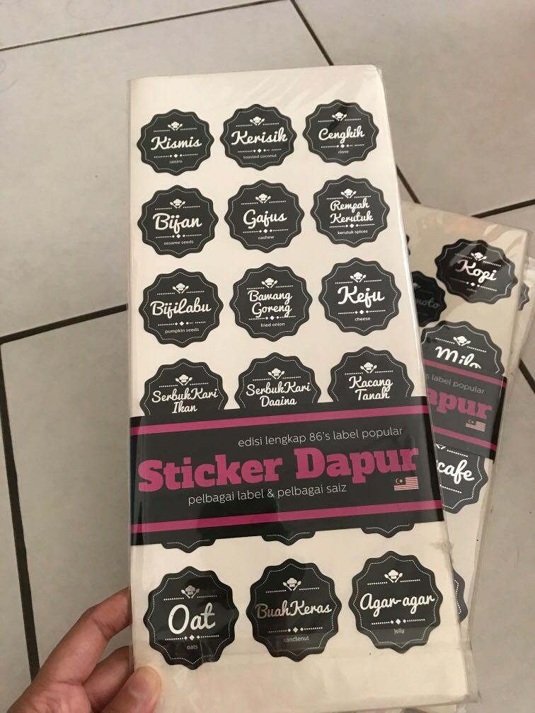 sticker label dapur, TV & Home Appliances, Kitchen Appliances, Hobs ...