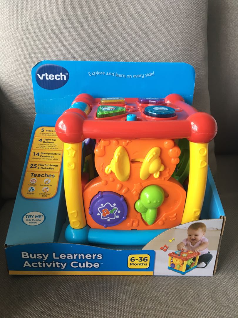 Vtech busy learners activity cube, Babies & Kids, Infant Playtime on ...
