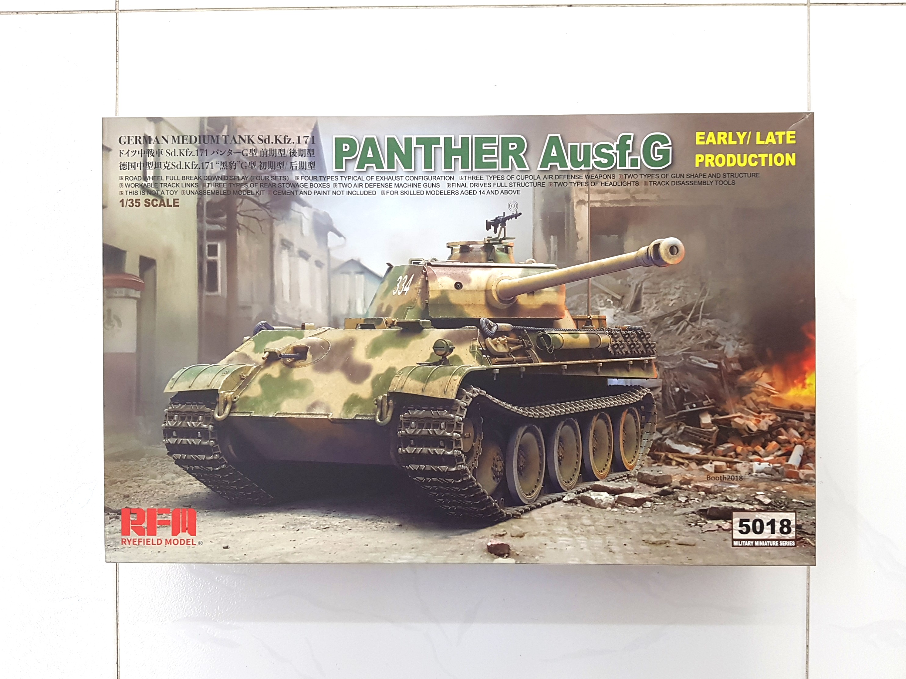 1/35 #5018 Ryefield RFM Model German Tank Sd Kfz 171 Panther Ausf. G ...