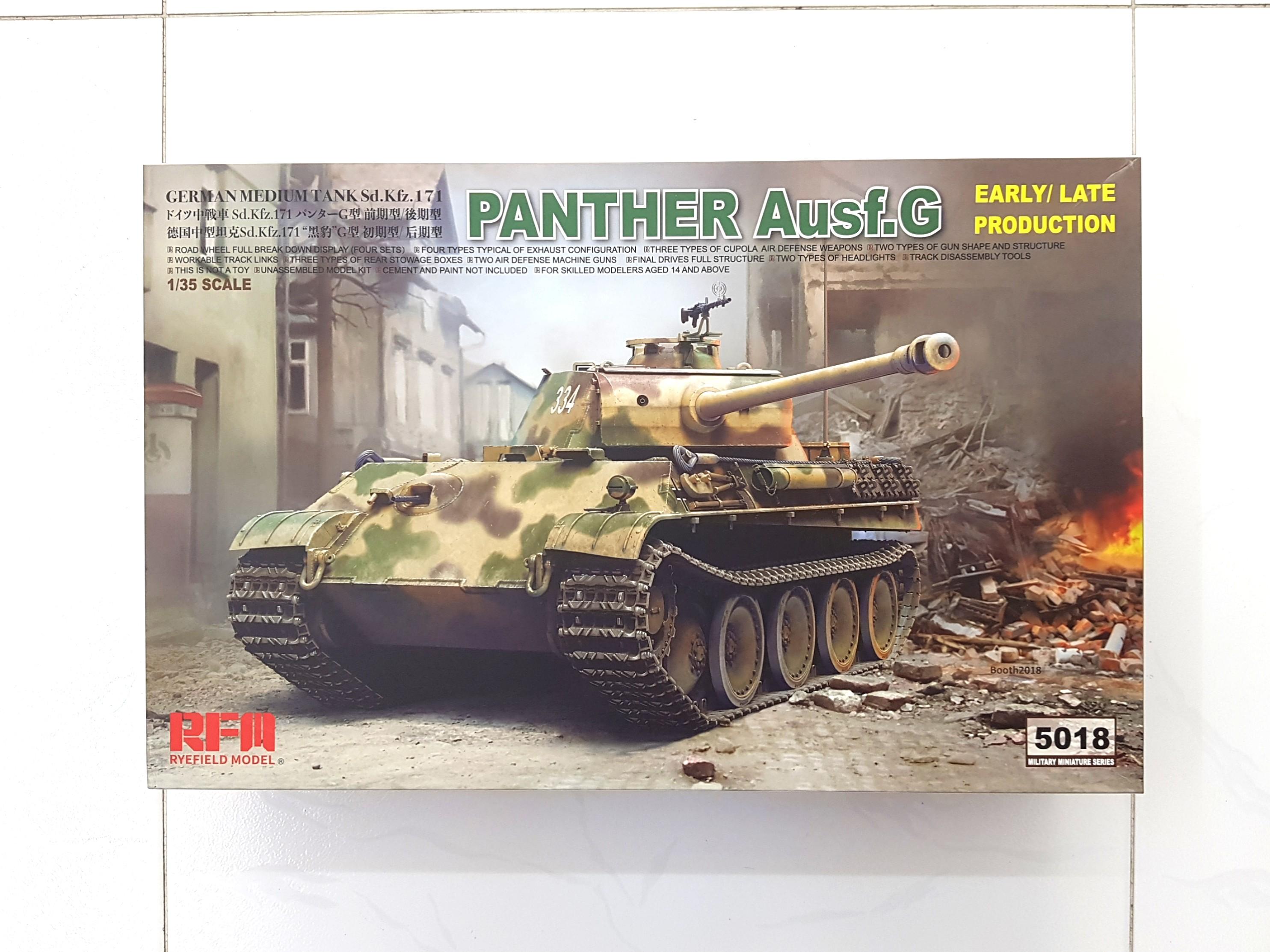 1/35 #5018 Ryefield RFM Model German Tank Sd Kfz 171 Panther Ausf. G ...