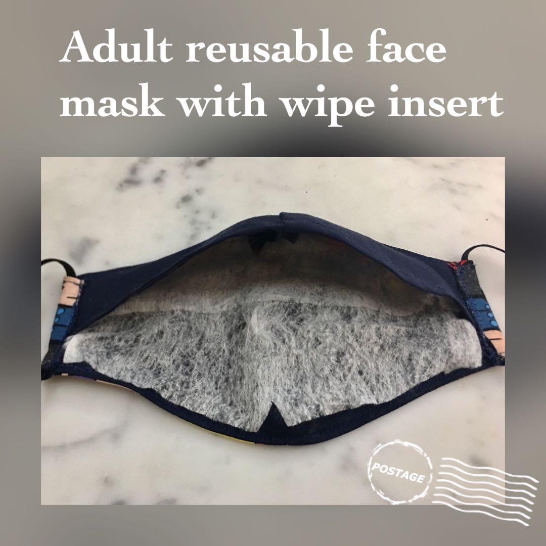 Marvel avengers Adult reusable fabric face mask with wet insert 😷 ...