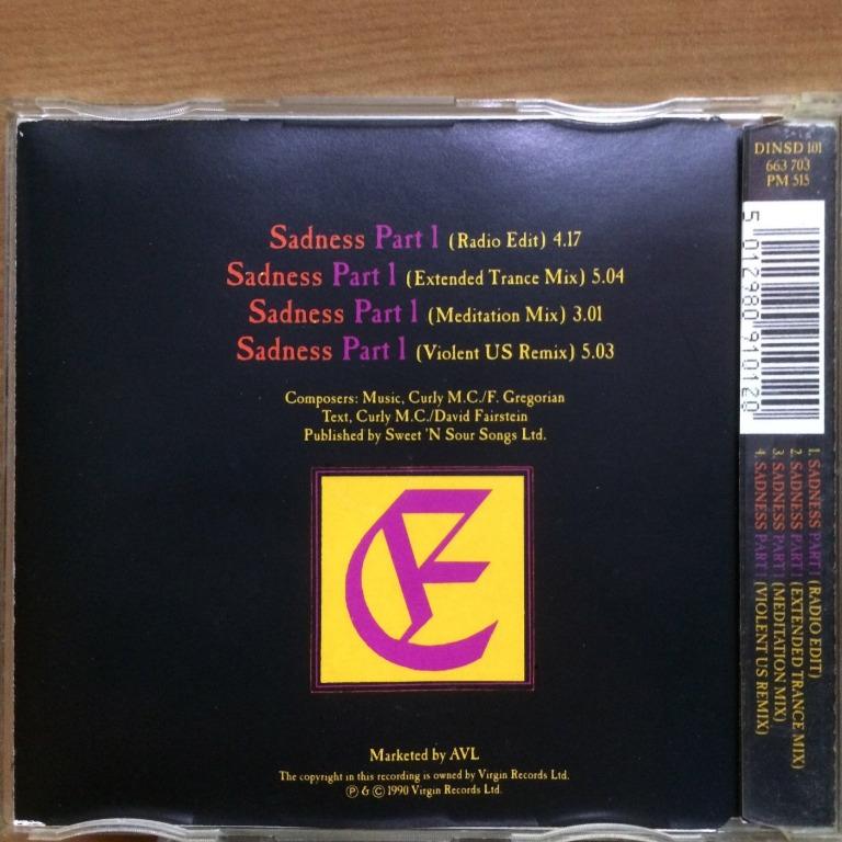 CD Enigma Sadness Part 1 Sadness Part I (Radio Edit) / Sadness Part I ...