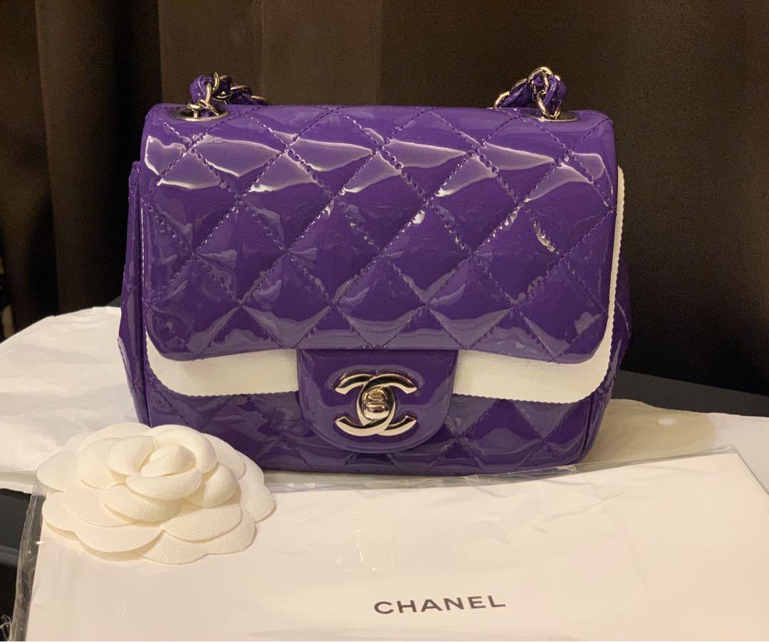 Chanel coco mini紫色, 名牌精品, 精品包與皮夾在旋轉拍賣