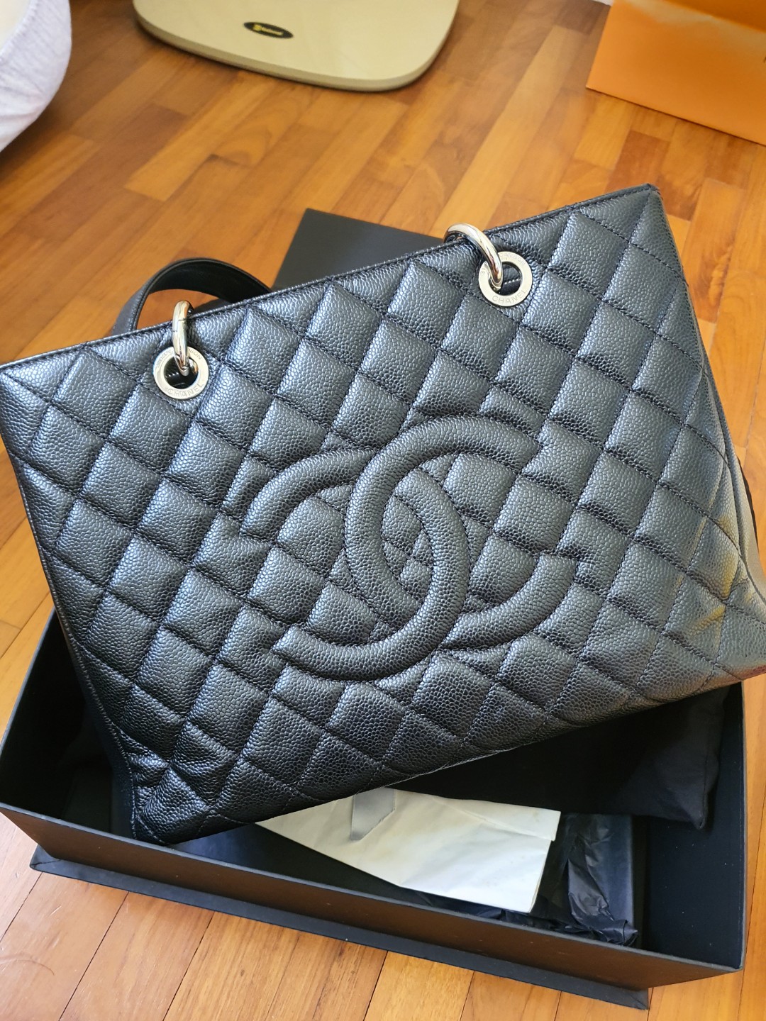 Chanel GST with silver hardware, Luxury, Bags & Wallets on Carousell