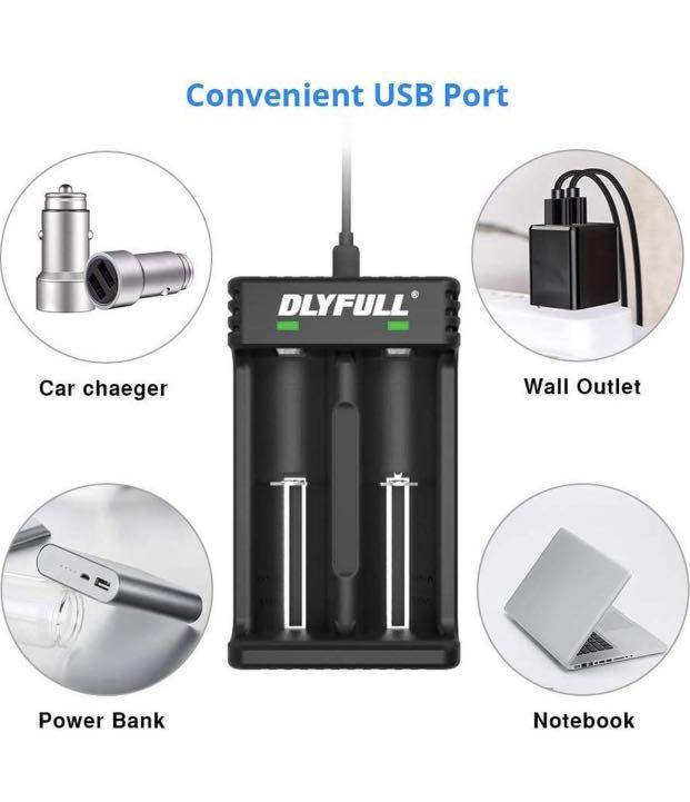 Dlyfull Universal Intelligent USB Dual Battery Charger, Mobile Phones ...