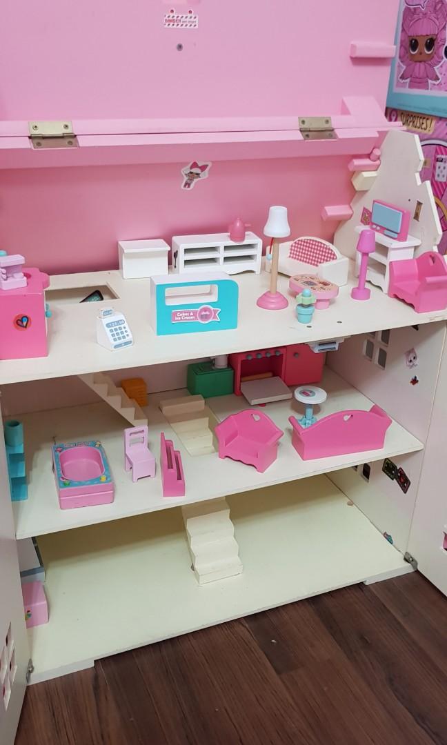 ELC rosebud wooden dollhouse, Hobbies & Toys, Toys & Games on Carousell