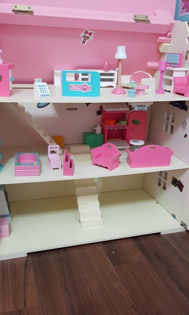 ELC rosebud wooden dollhouse, Hobbies & Toys, Toys & Games on Carousell