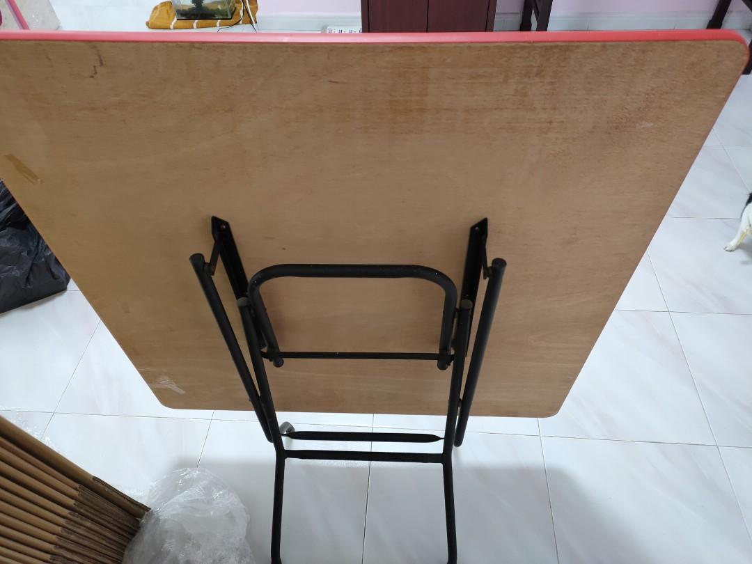 Foldable Table (Red), Furniture & Home Living, Furniture, Tables & Sets ...