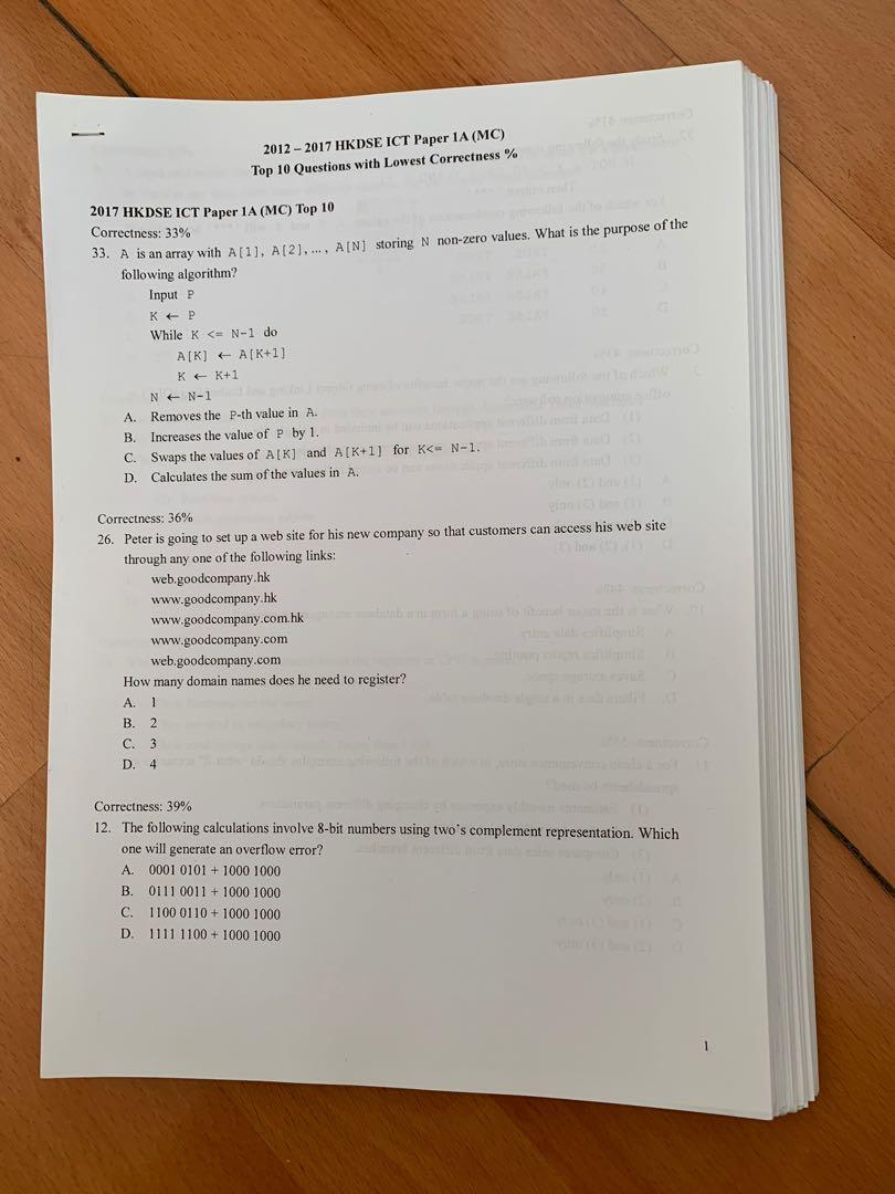 ICT DSE Past Paper by Topic, 興趣及遊戲, 書本 & 文具, 教科書 - Carousell